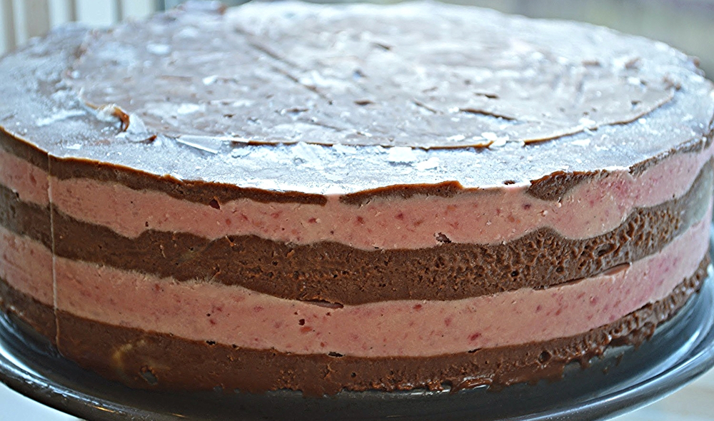 Raspberry Chocolate Truffle Ice Cream Cake — Unwritten Recipes