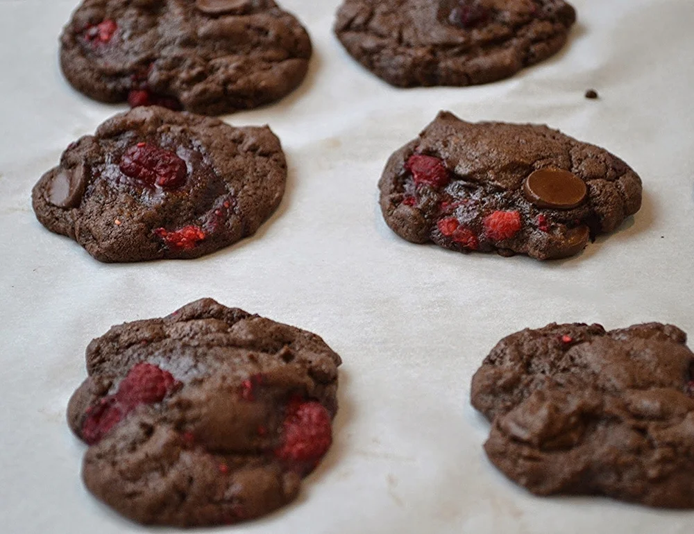 Chewy Chocolate Raspberry Cookies — Unwritten Recipes