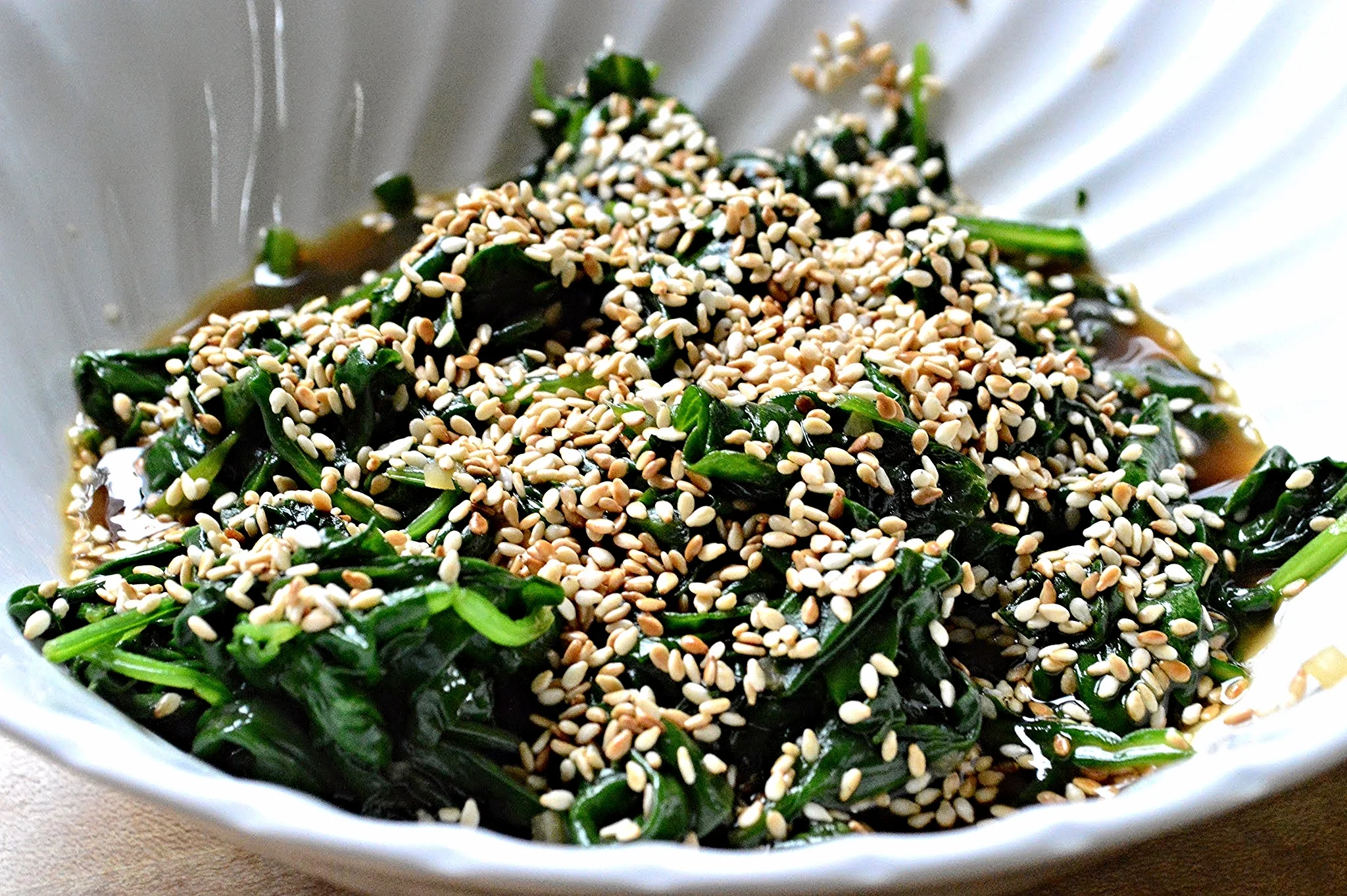 Sauteed Sesame Spinach — Unwritten Recipes