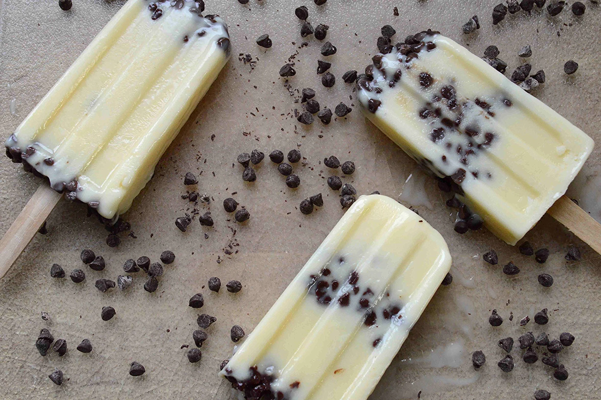 Vanilla Pudding Pops with Chocolate Chips — Unwritten Recipes