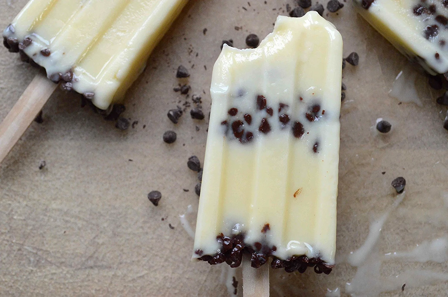 Vanilla Pudding Pops with Chocolate Chips — Unwritten Recipes