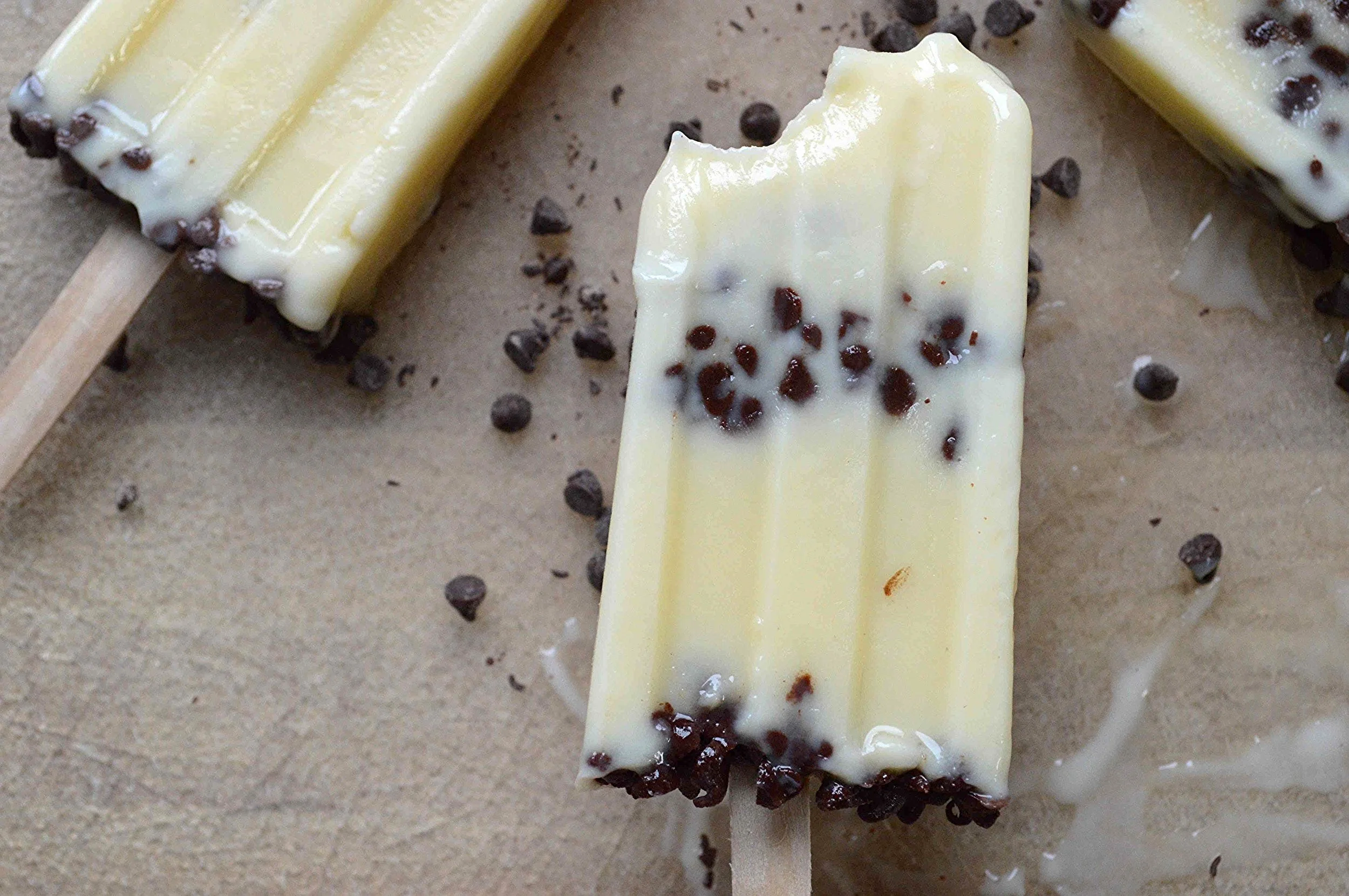 Vanilla Pudding Pops with Chocolate Chips — Unwritten Recipes