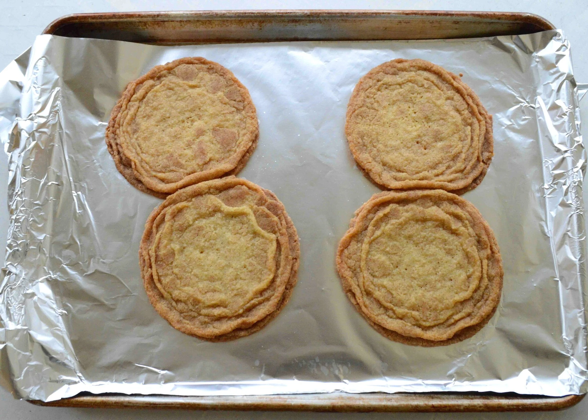 100 Cookies' Giant Pan-Banged Snickerdoodles-Famous Fridays — Unwritten ...