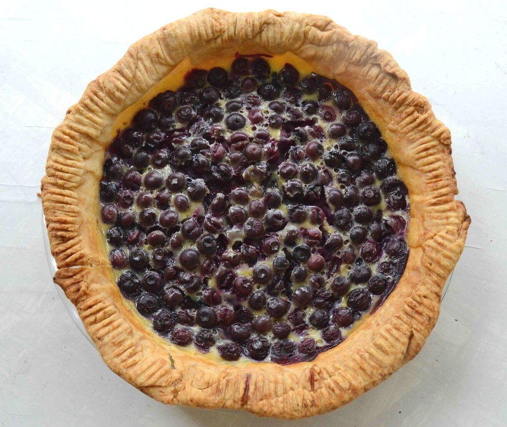 The Book on Pie's Blueberry Clafoutis Pie-Famous Fridays — Unwritten ...