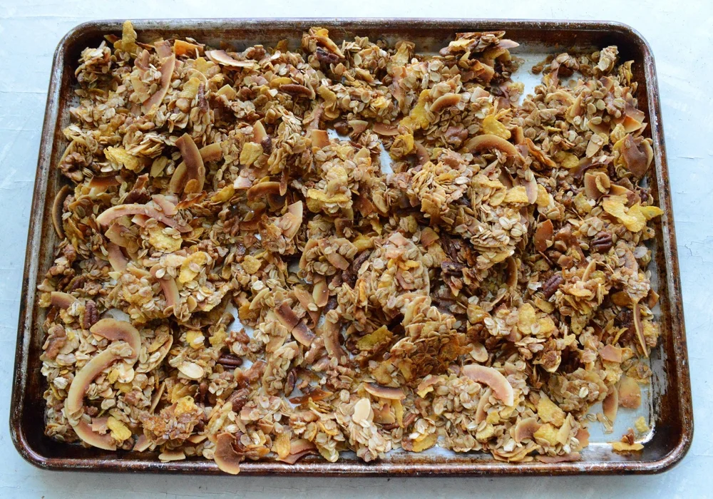 Coconut Maple-Nut Cornflake Granola — Unwritten Recipes