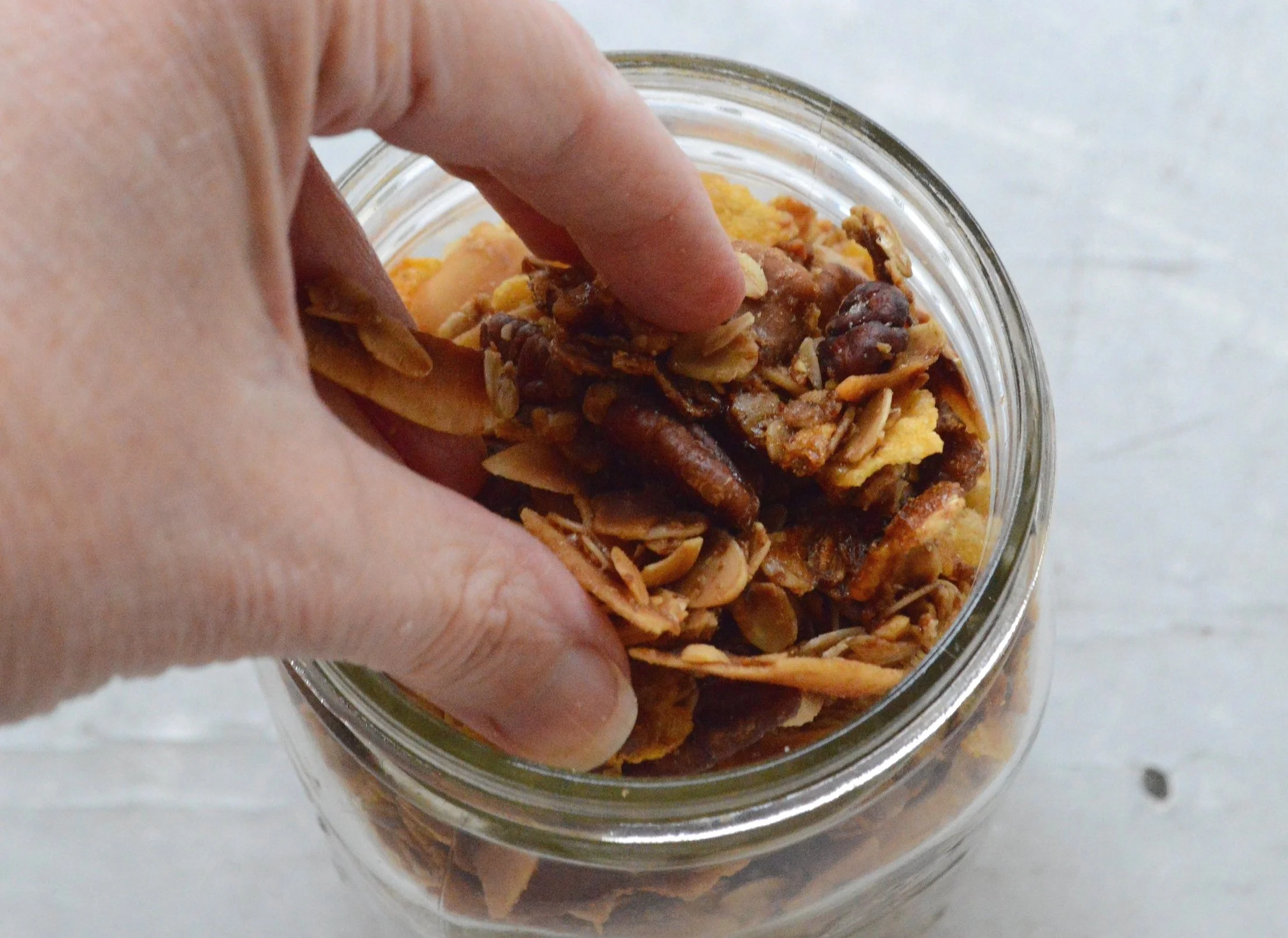 Coconut Maple-Nut Cornflake Granola — Unwritten Recipes