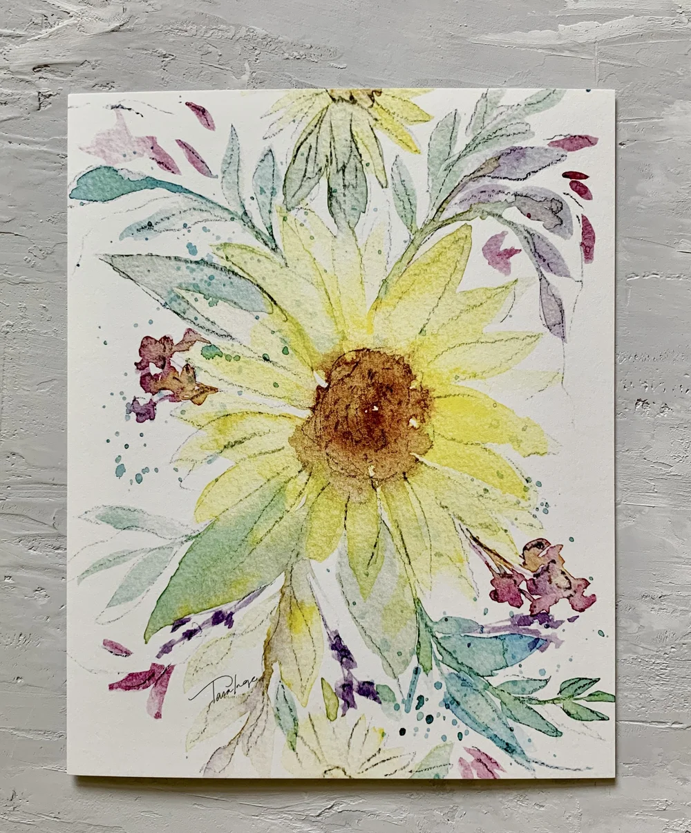 Watercolor Sunflower