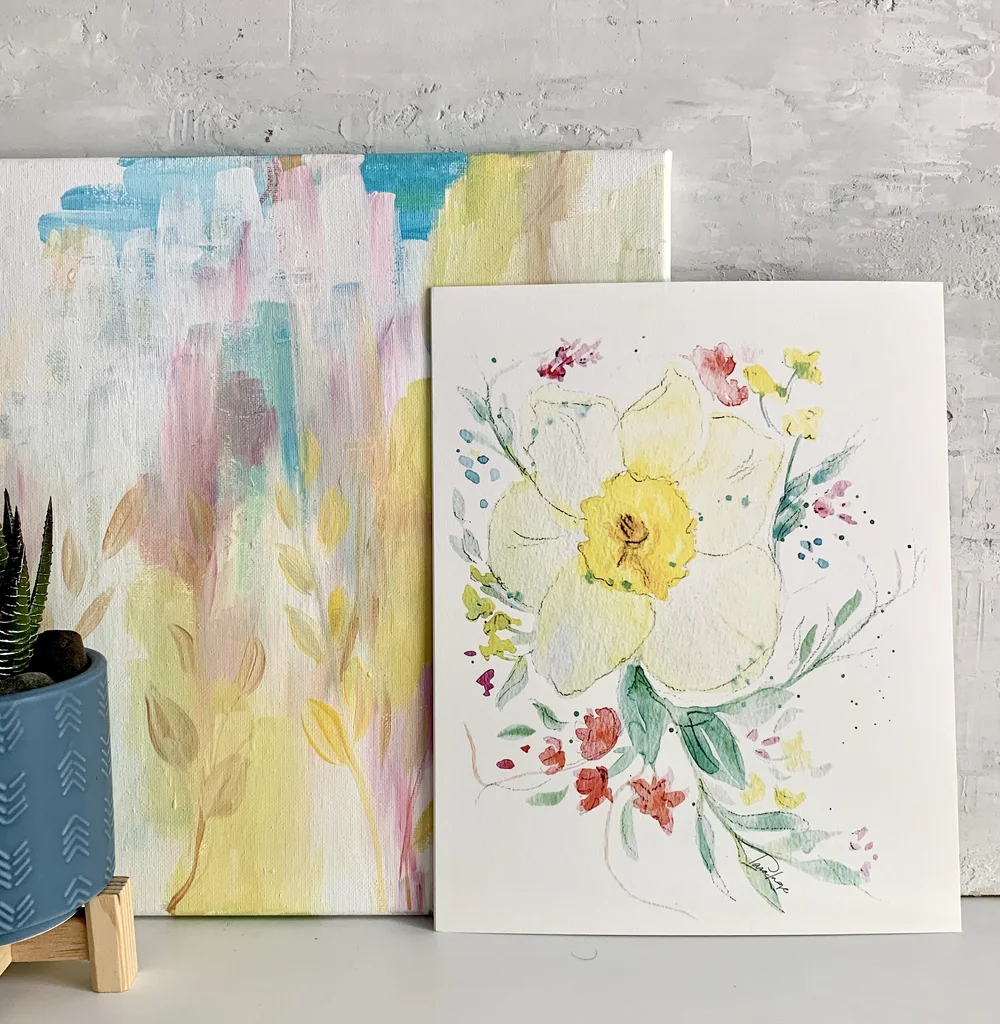 Daffodil Painting Abstract