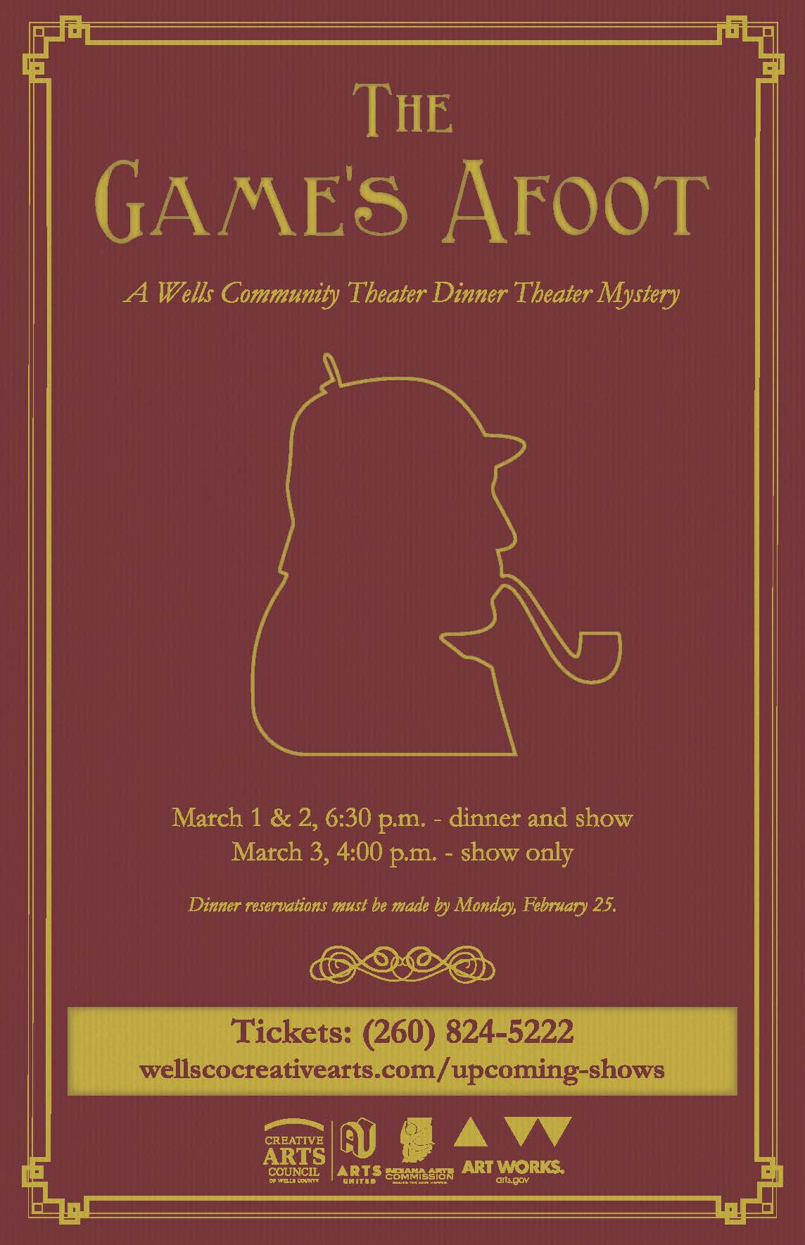 The Game's Afoot — Creative Arts Council of Wells County