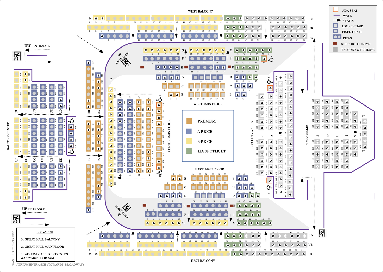 Proctors Seating Chart | Cabinets Matttroy