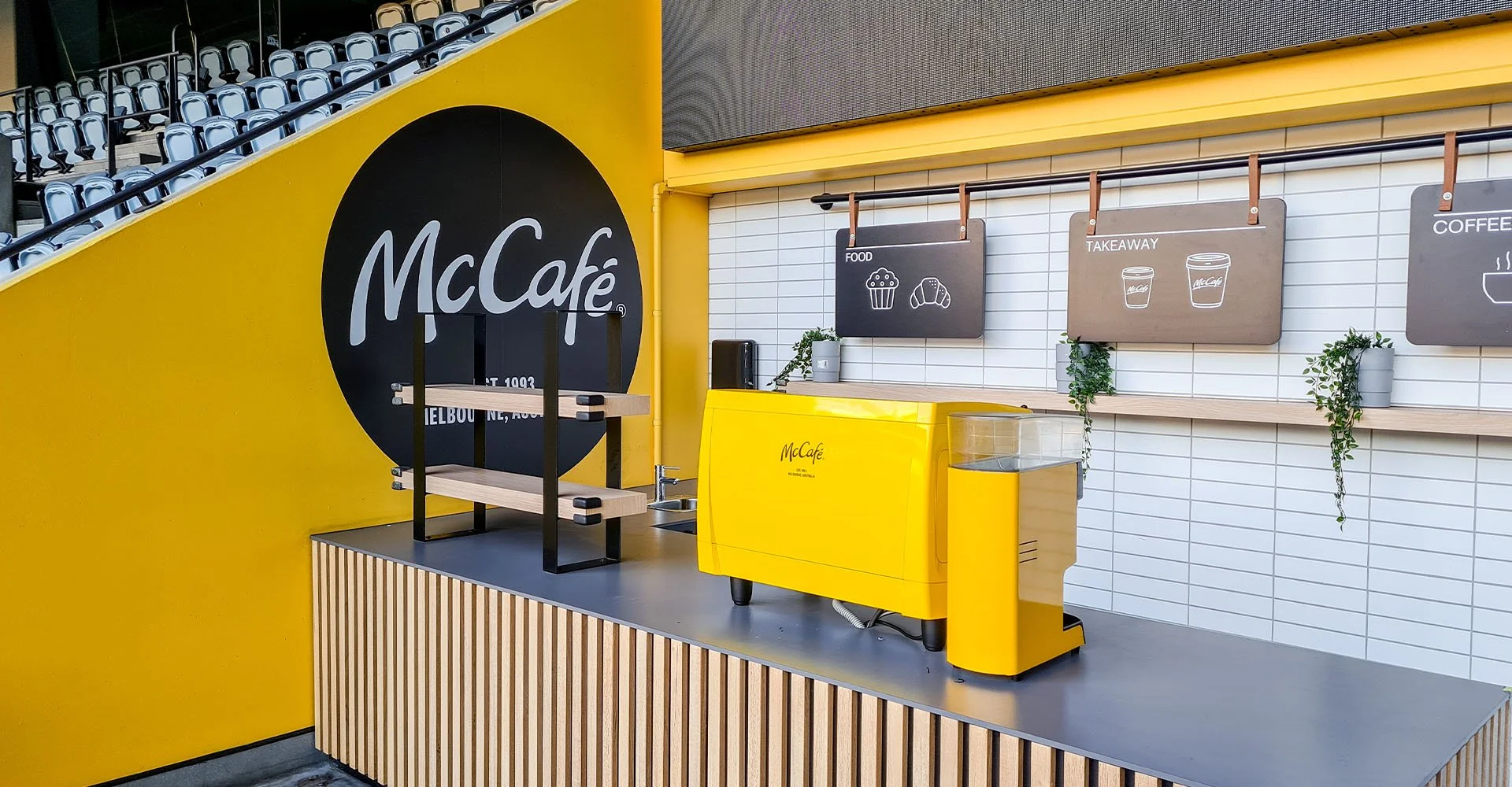 McCafe Marvel Stadium — Epic Visuals, your signage specialsts