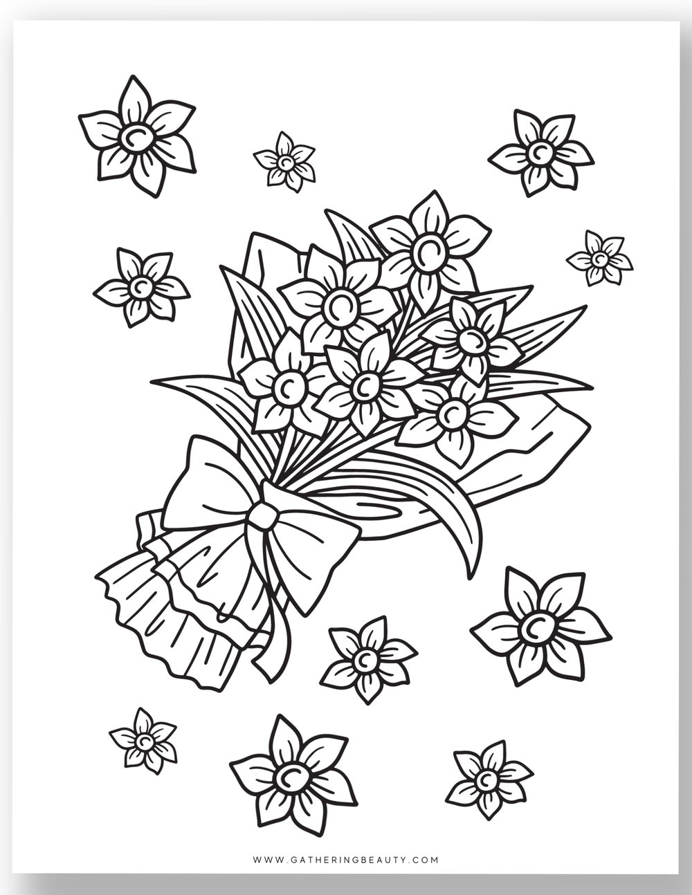 Free Printable Spring Flower Colouring Pages — Gathering Beauty