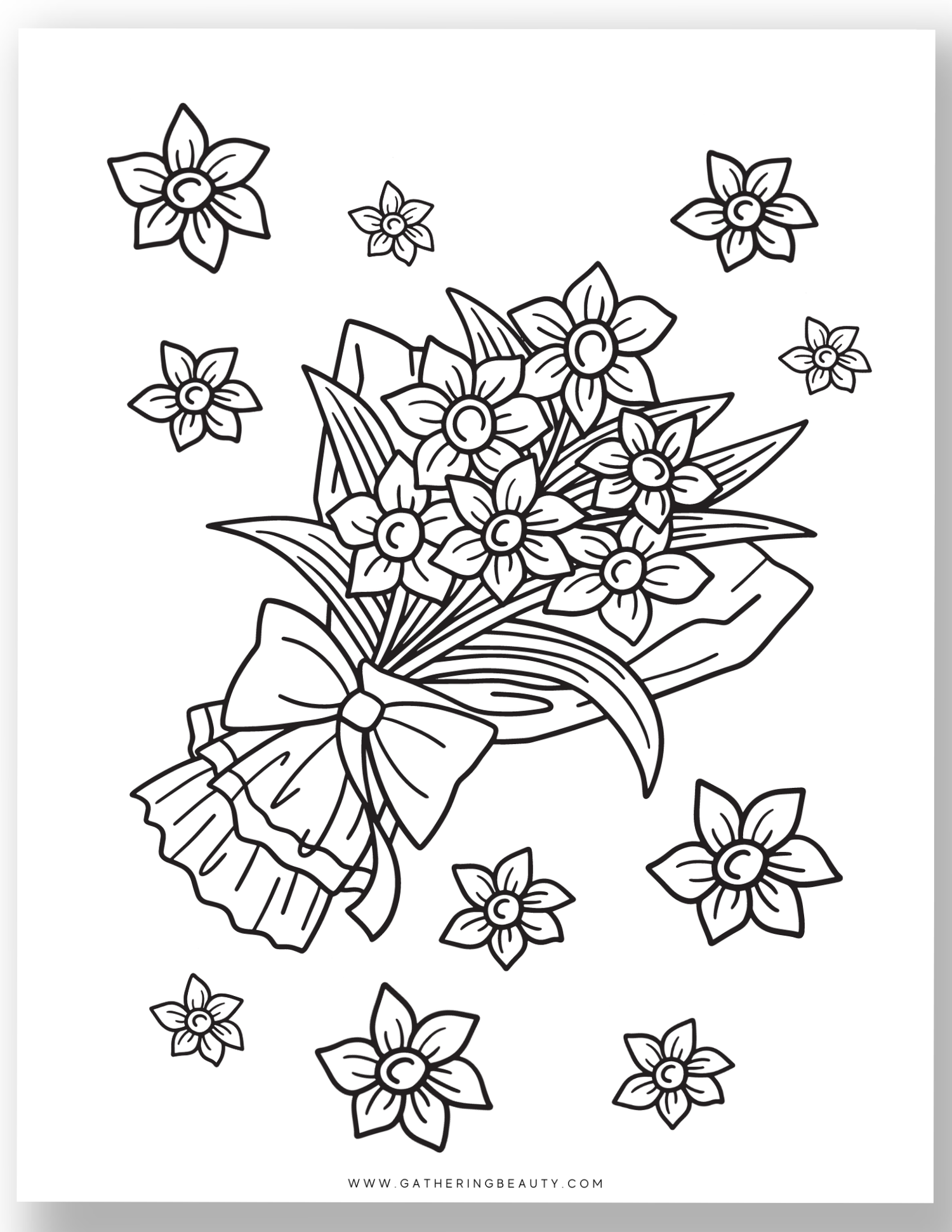 Free Printable Spring Flower Colouring Pages — Gathering Beauty