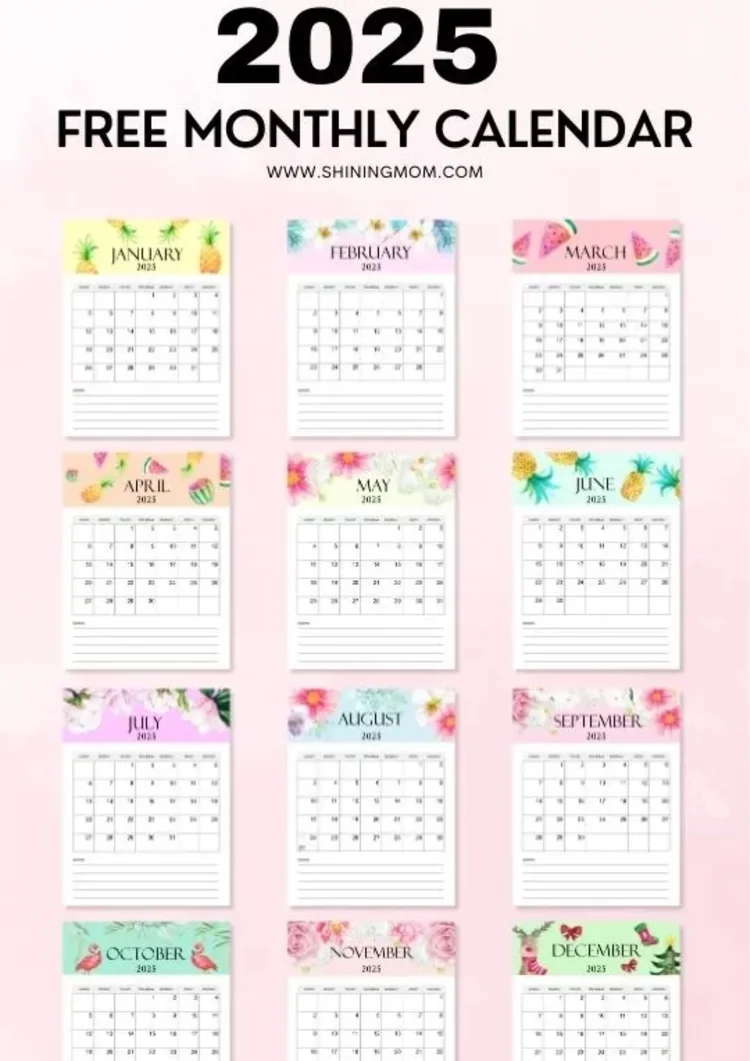 25+ Free Printable Calendars 2025 — Gathering Beauty