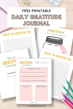 Free Printable Daily Gratitude Journal — Gathering Beauty