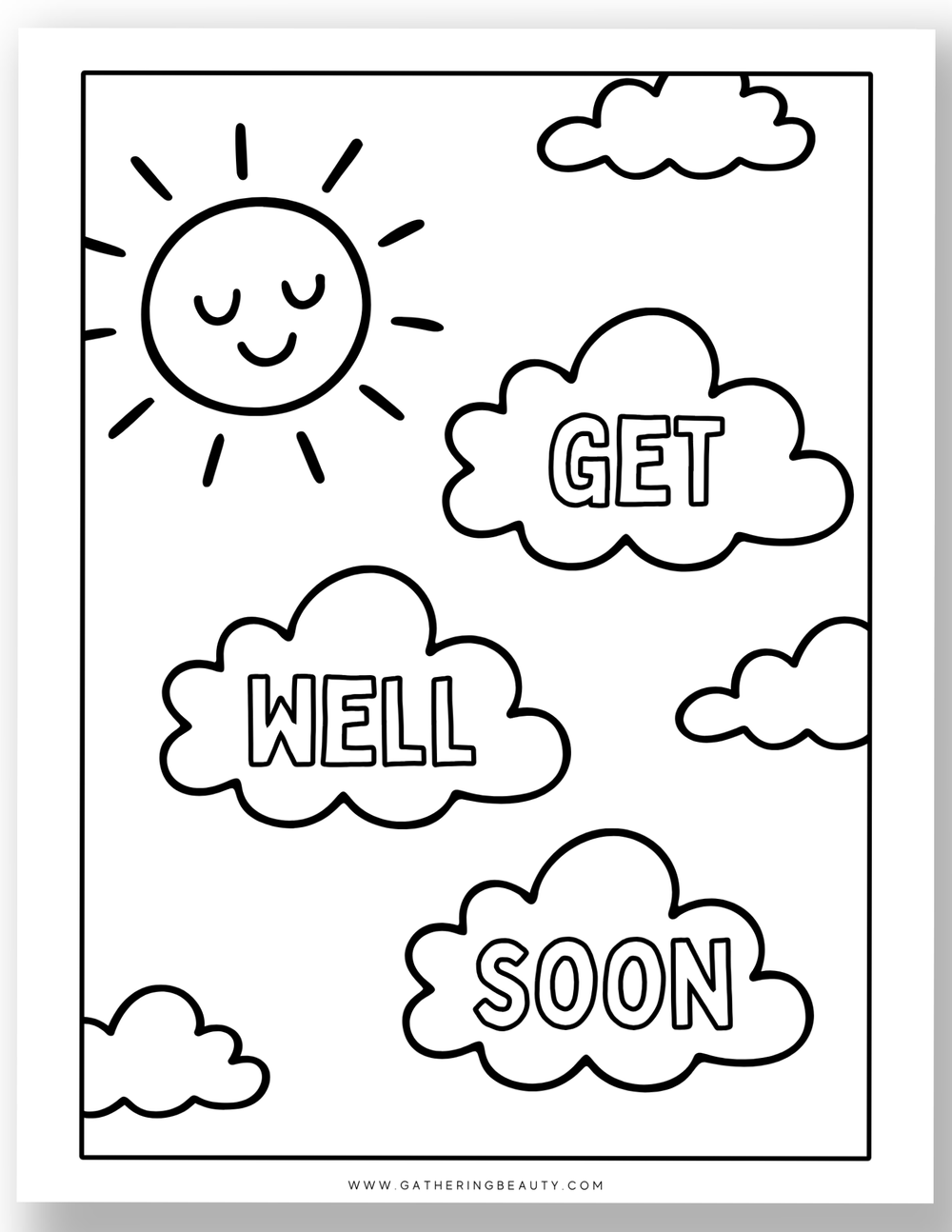 Free Printable Get Well Soon Colouring Pages — Gathering Beauty