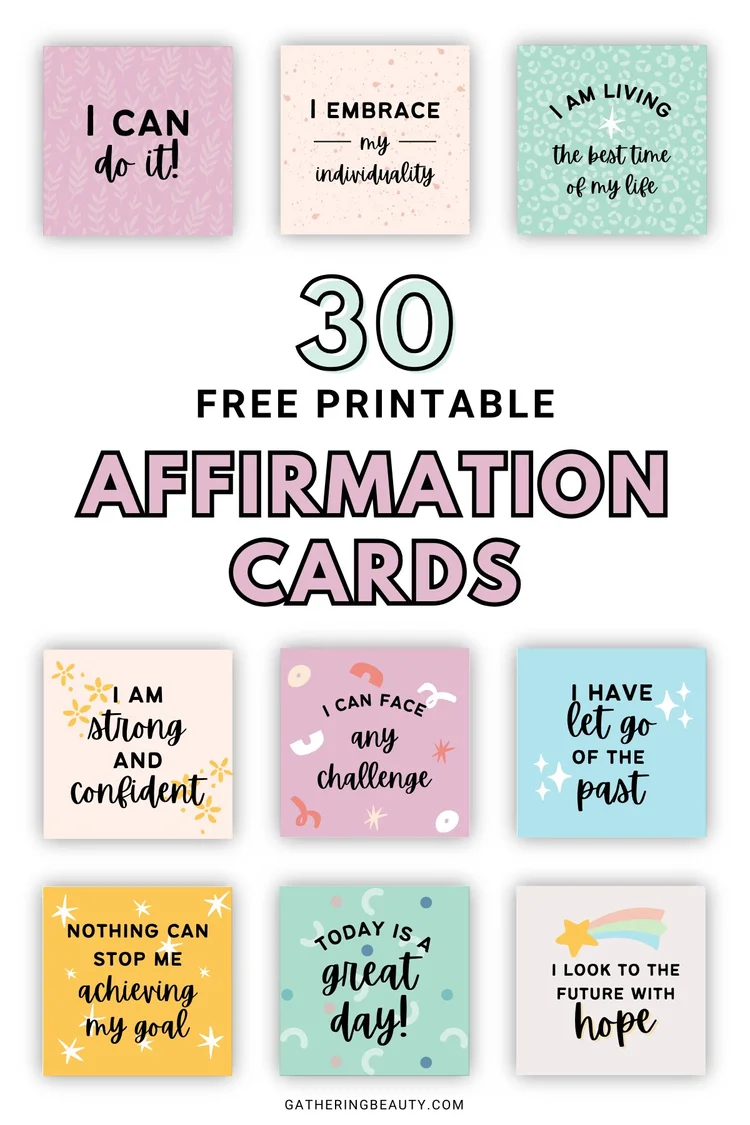 Free Printable Positive Affirmation Cards — Gathering Beauty