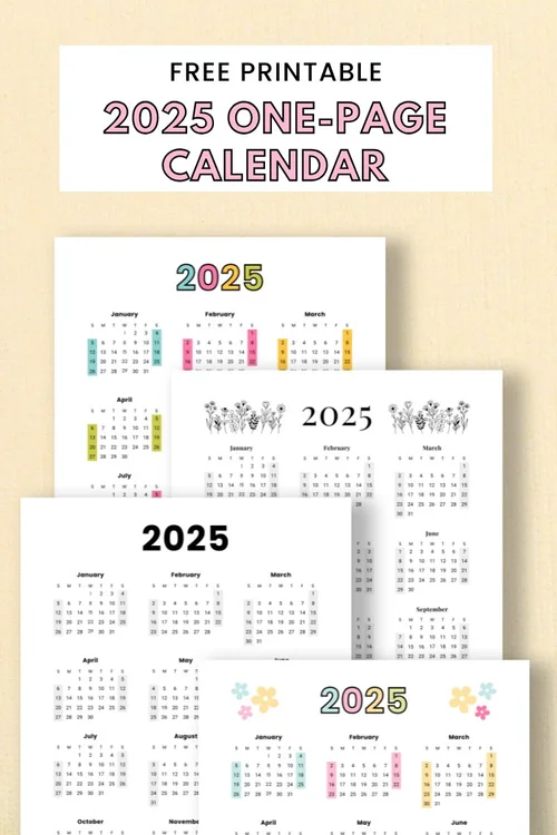25+ Free Printable Calendars 2025 — Gathering Beauty