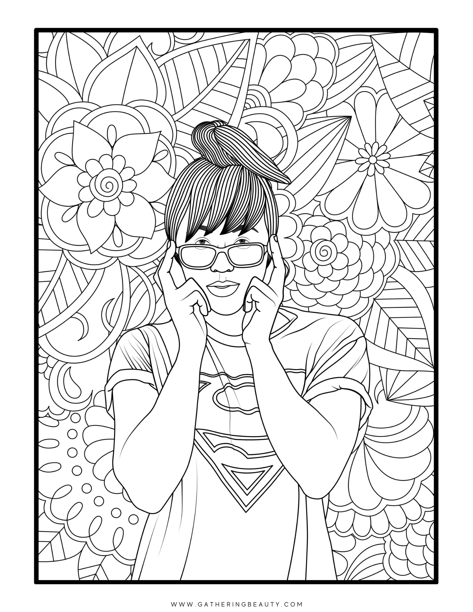 Free Colouring Pages Of People For Adults — Gathering Beauty