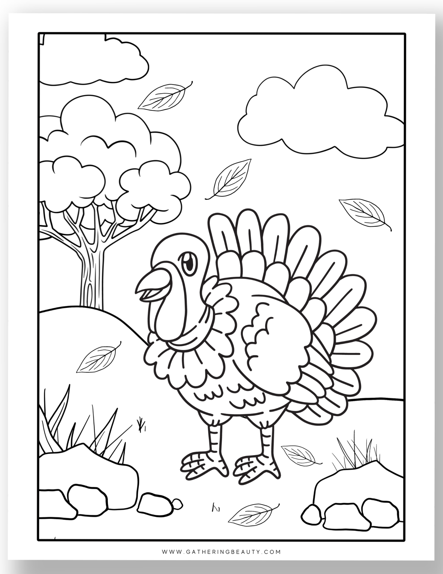 Free Printable Turkey Colouring Pages — Gathering Beauty