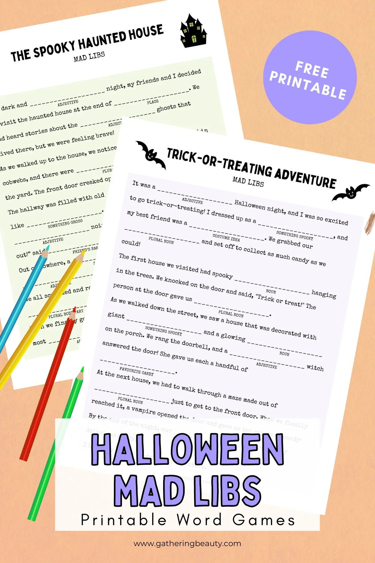 Free Printable Halloween Mad Libs — Gathering Beauty
