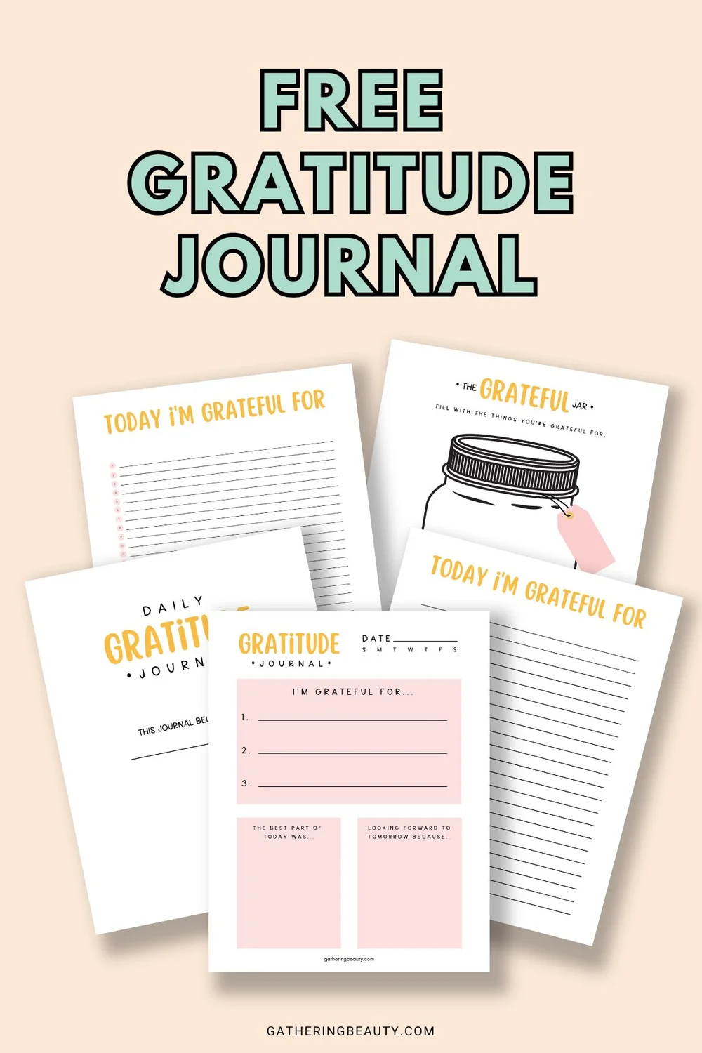 Free Printable Daily Gratitude Journal — Gathering Beauty