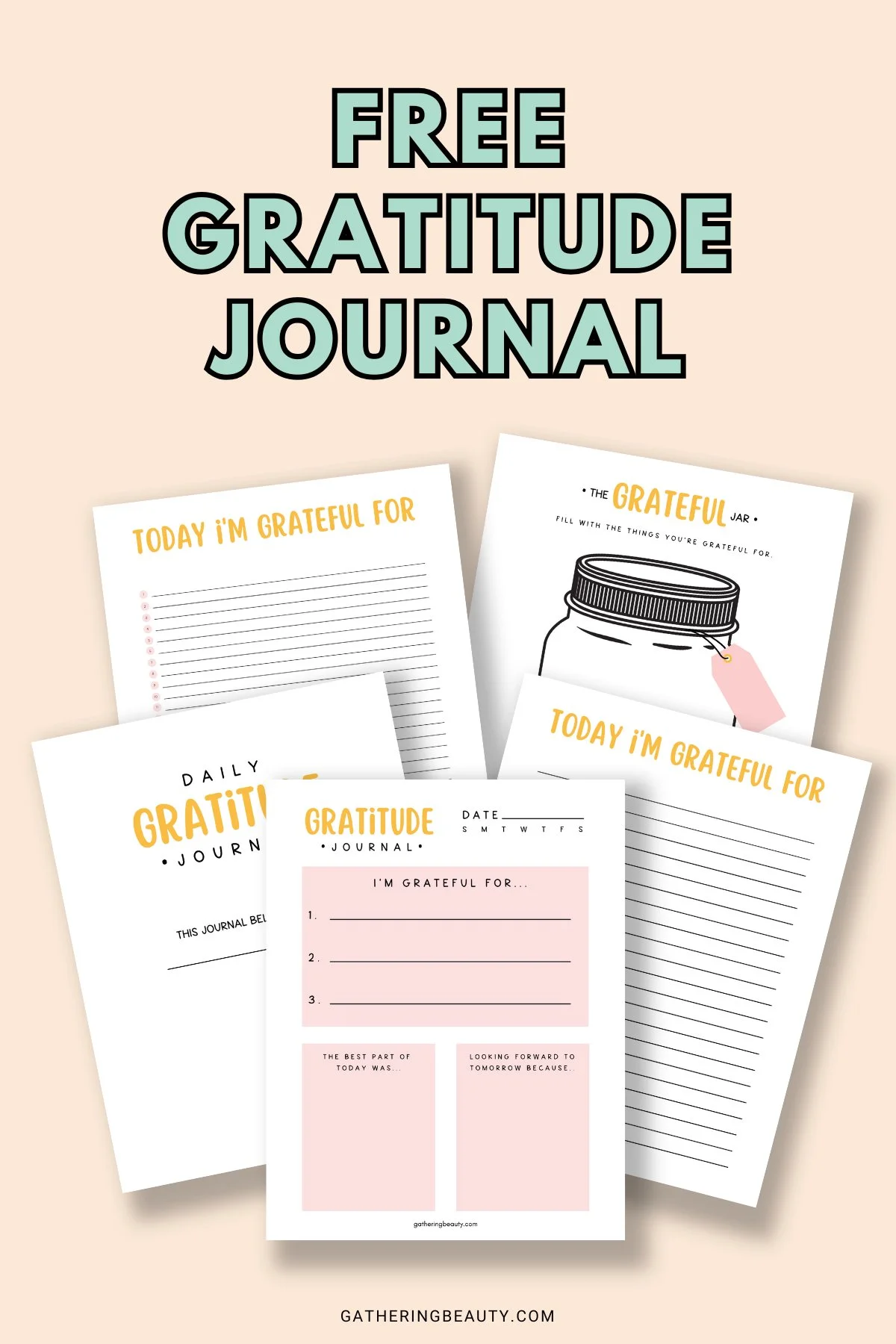 Free Printable Daily Gratitude Journal — Gathering Beauty