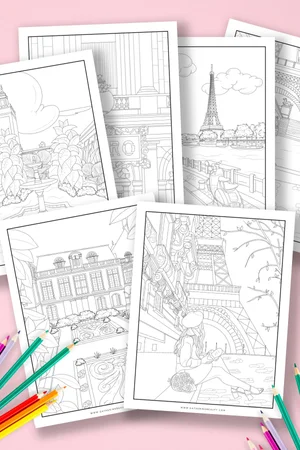 Free Printable Paris Colouring Pages — Gathering Beauty