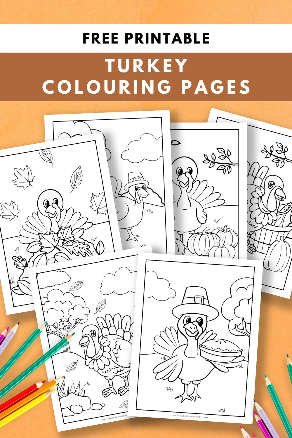 Free Printable Turkey Colouring Pages — Gathering Beauty