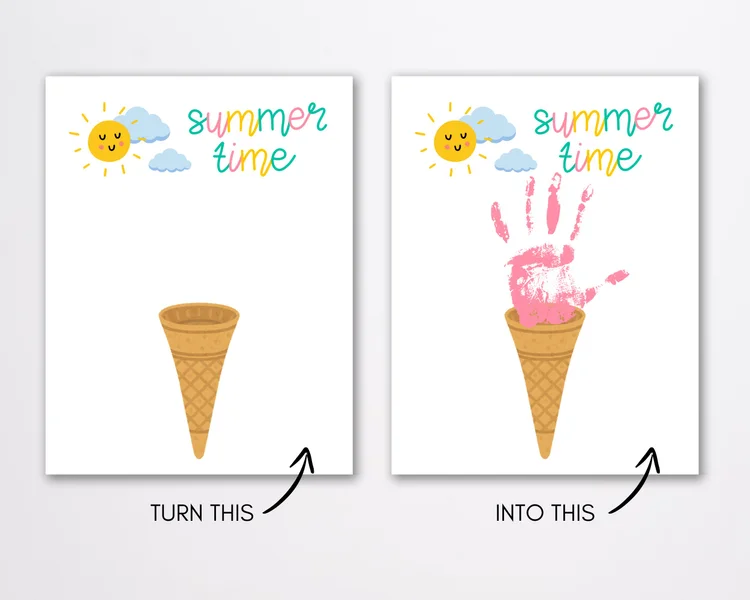 Free Printable Summer Handprint Crafts — Gathering Beauty
