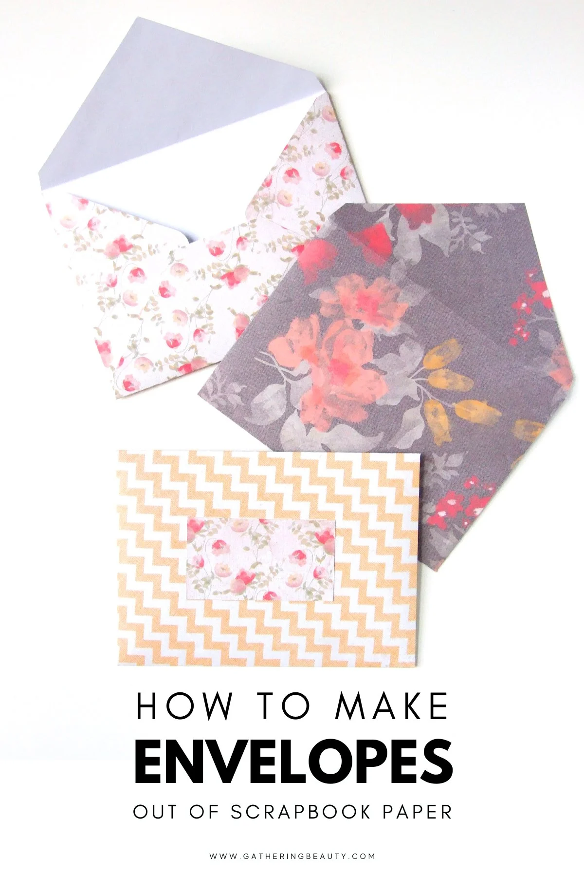 How To Make An Envelope Out Of Scrapbook Paper — Gathering Beauty