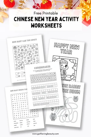 Printable Chinese New Year Activity Worksheets — Gathering Beauty