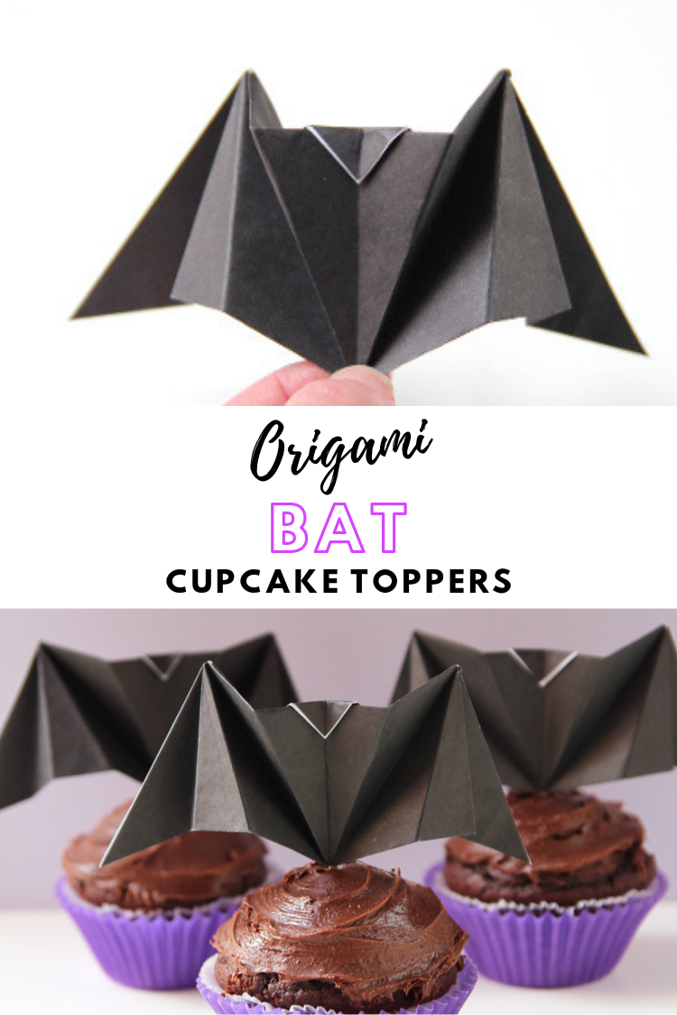 DIY ORIGAMI BAT CUPCAKE TOPPERS. — Gathering Beauty