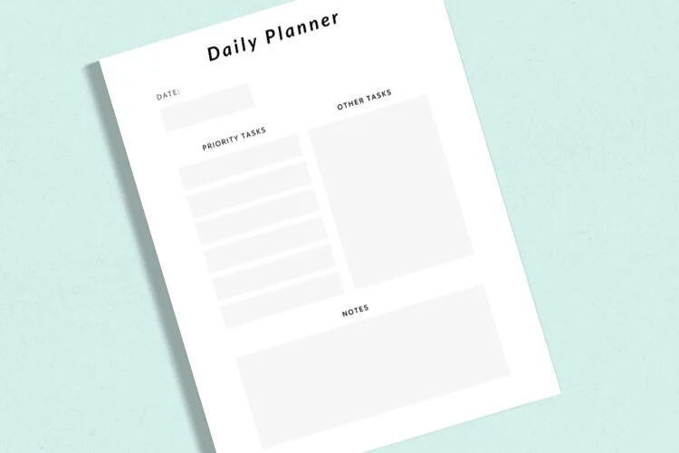 Free Printable Minimal Daily Planner — Gathering Beauty