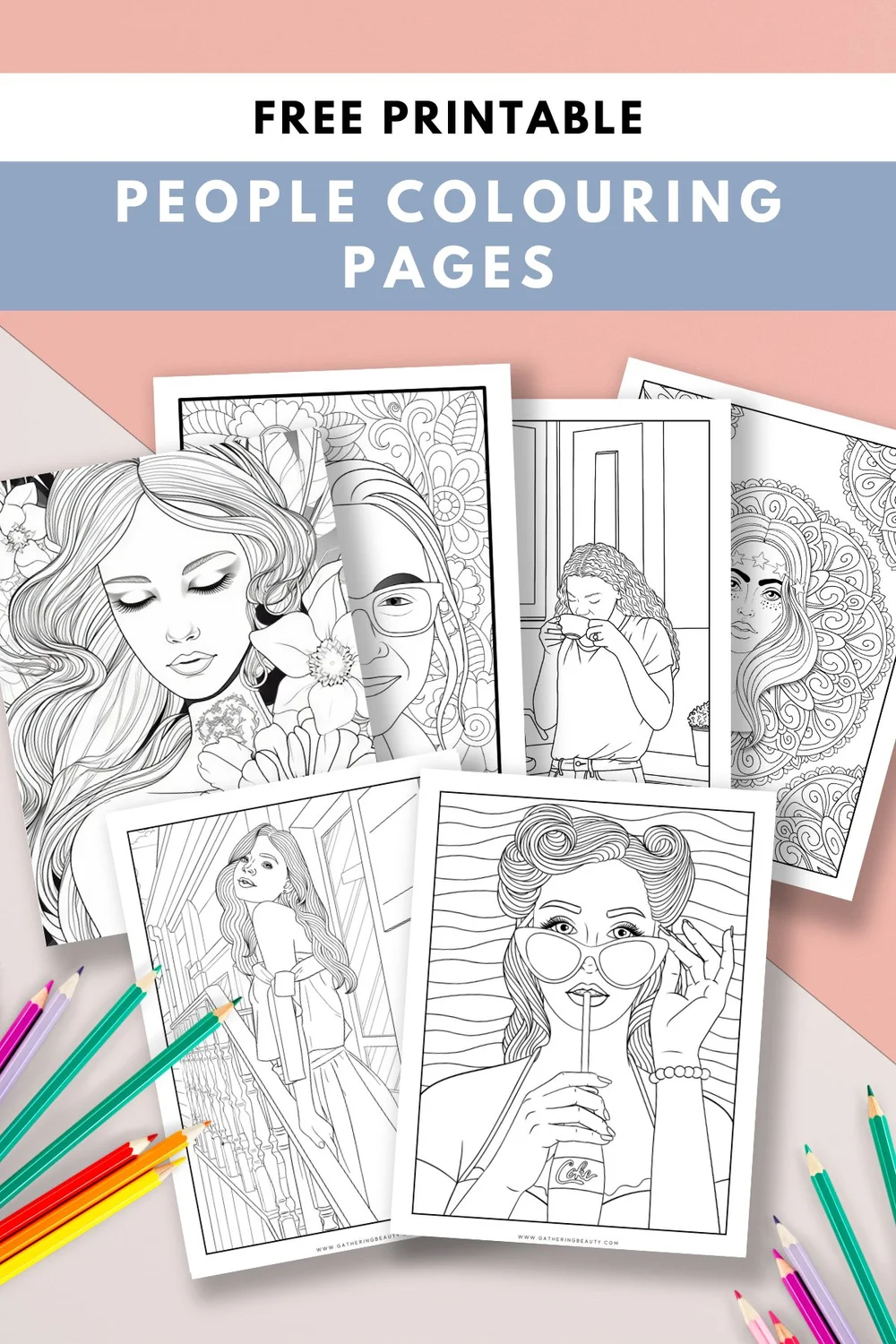 Free Colouring Pages Of People For Adults — Gathering Beauty