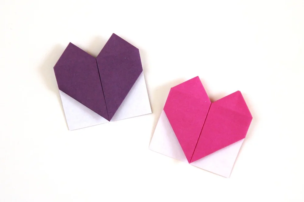 VALENTINE'S DAY ORIGAMI HEART BOOKMARK. — Gathering Beauty