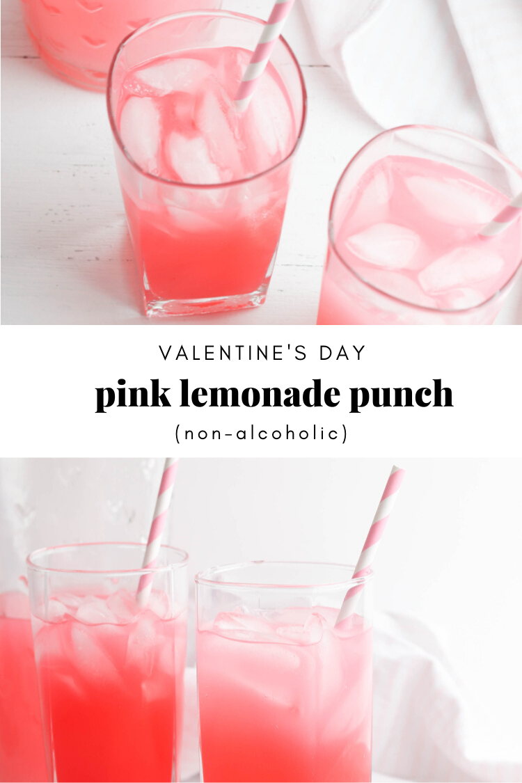 Valentine's Day Pink Lemonade Punch (non-alcoholic) — Gathering Beauty