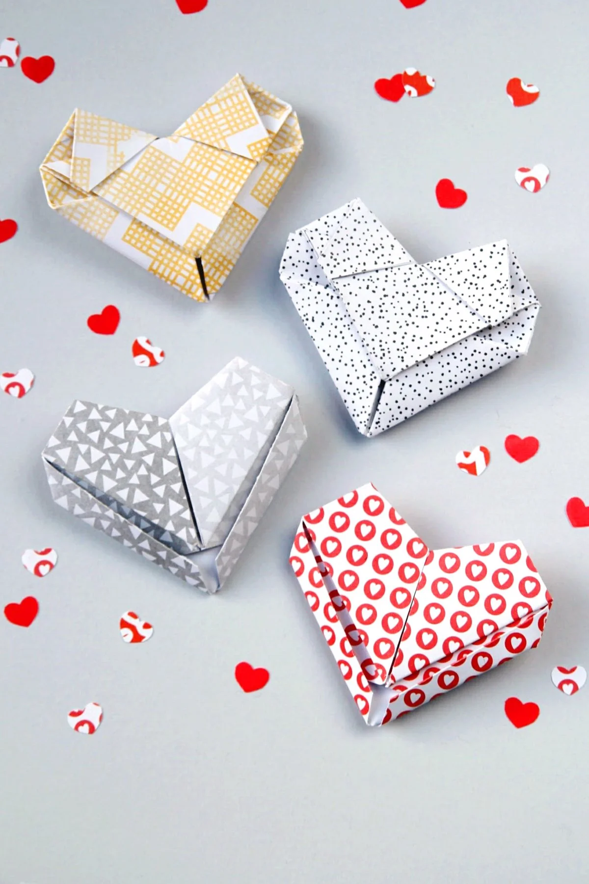How To Make An Origami Heart Rectangle PRINTABLE Easy Origami Heart