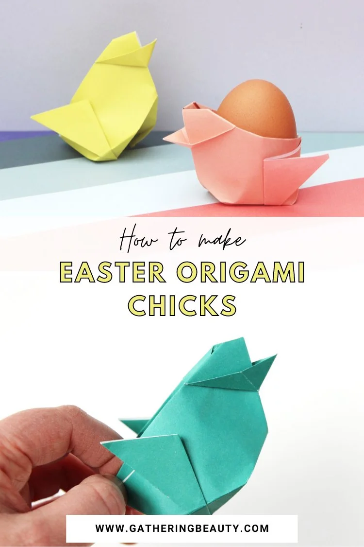 Easter Origami Chick Egg Cup Baskets — Gathering Beauty