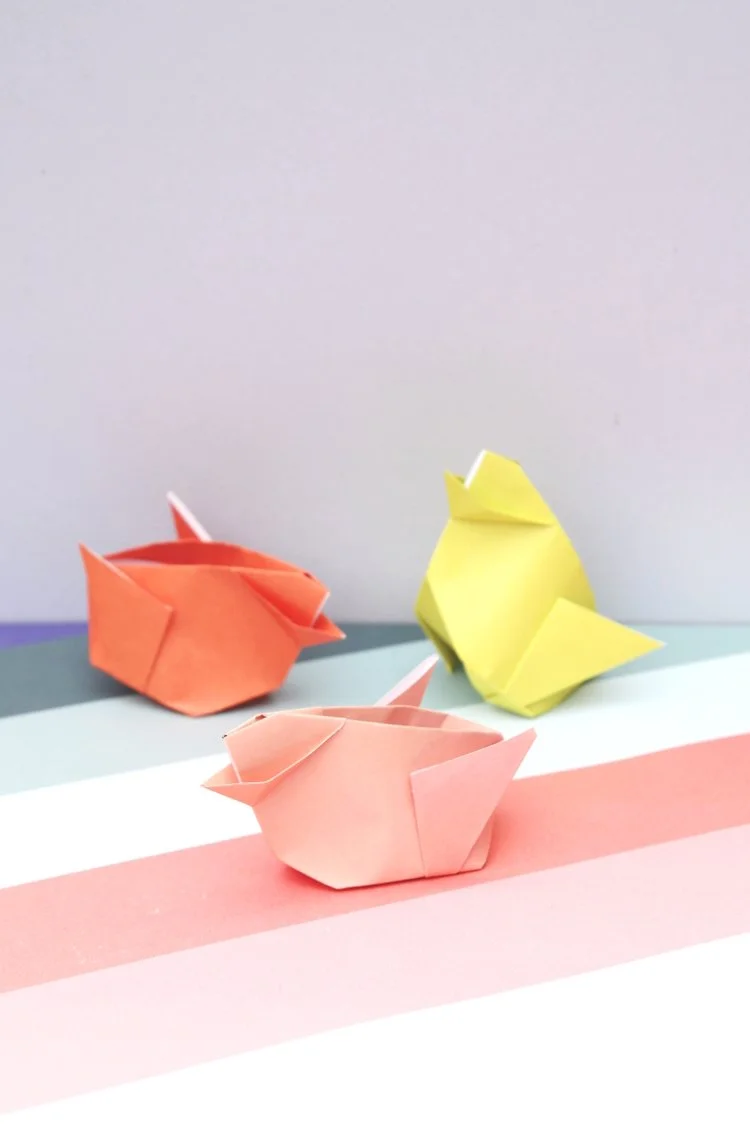 Easter Origami Chick Egg Cup Baskets — Gathering Beauty