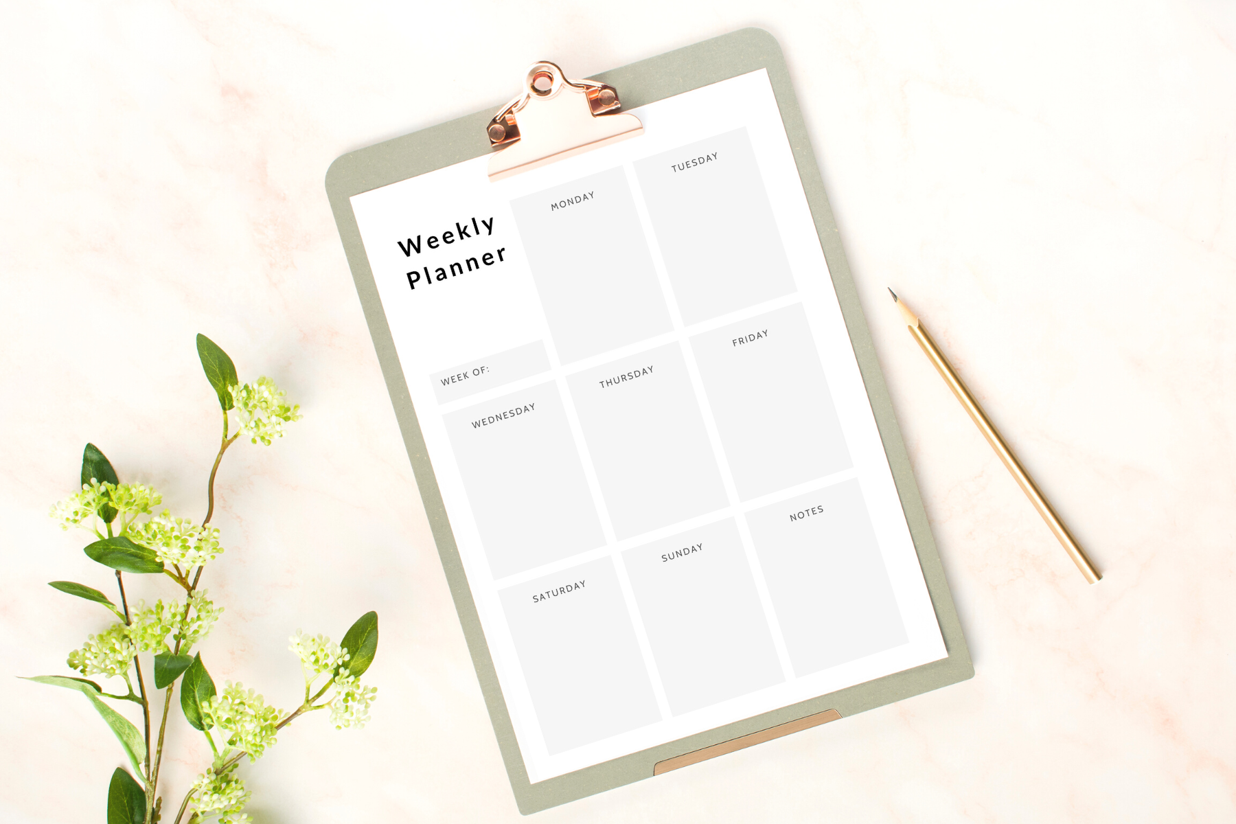 Minimalist Weekly Planner - Free Printable — Gathering Beauty