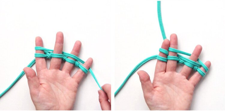How To Finger Knit Knitting The Rows — Gathering Beauty