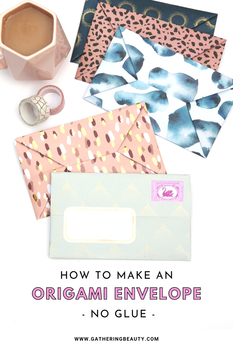 How To Make An Origami Envelope - No Glue — Gathering Beauty