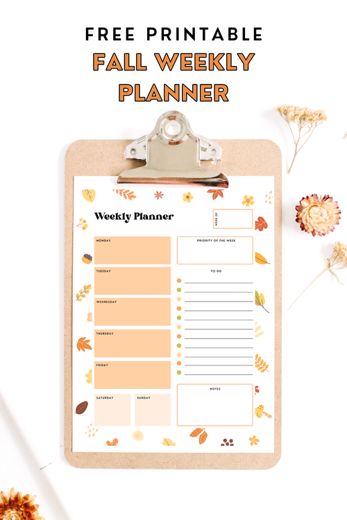 Fall Weekly Planner - Free Printable — Gathering Beauty