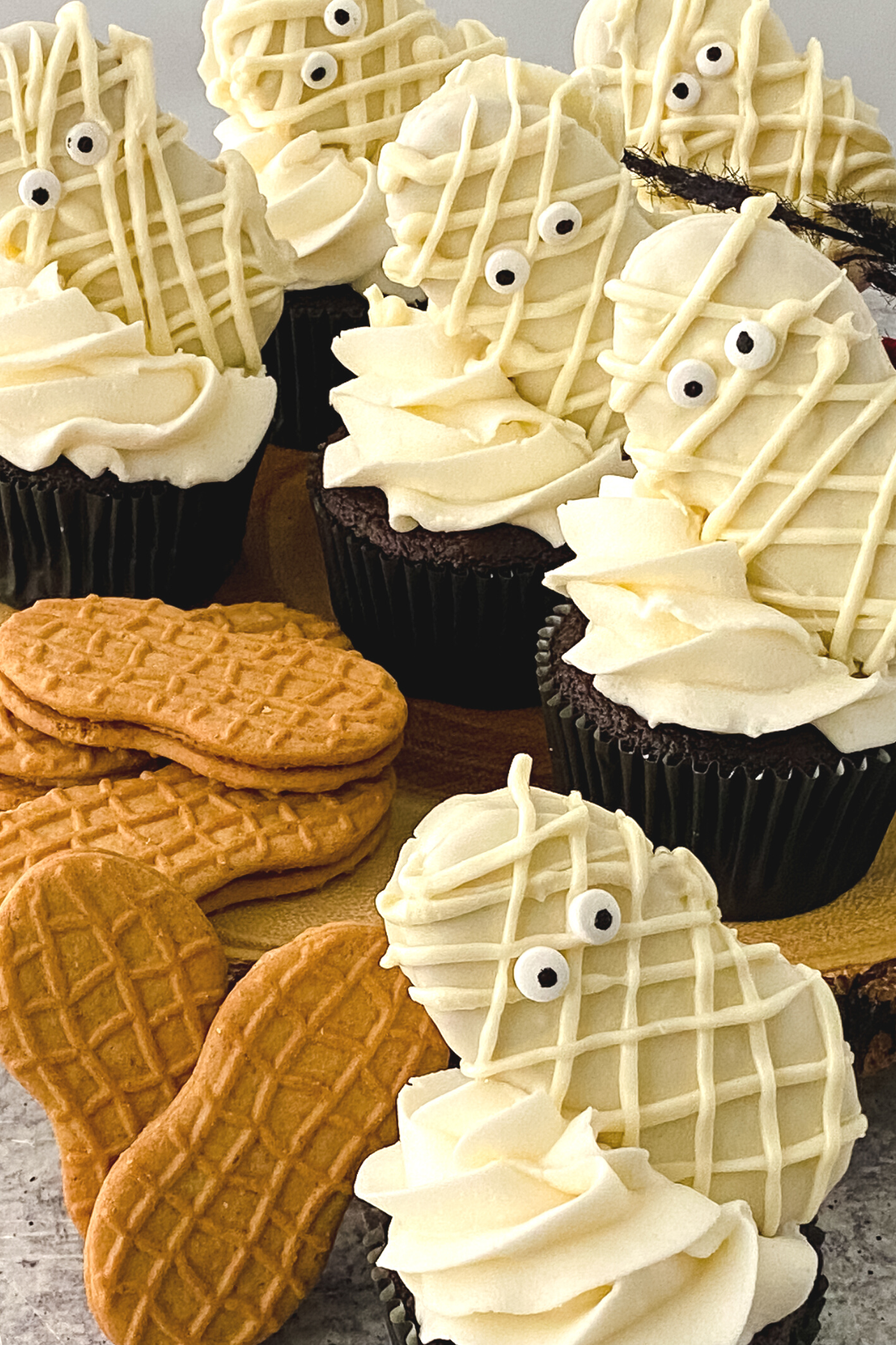 Nutter Butter Ghost Cupcakes