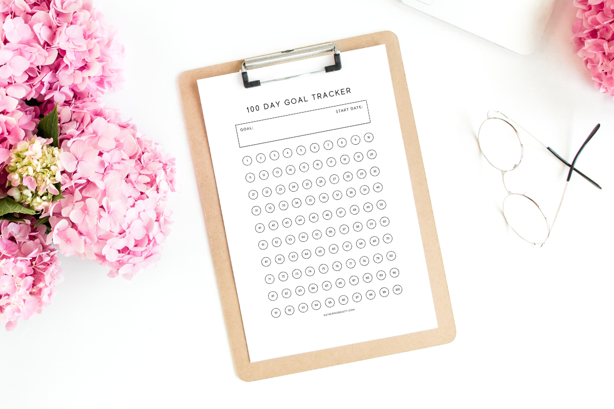 Free Printable 100 Day Goal Tracker — Gathering Beauty