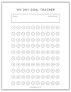 Free Printable 100 Day Goal Tracker — Gathering Beauty