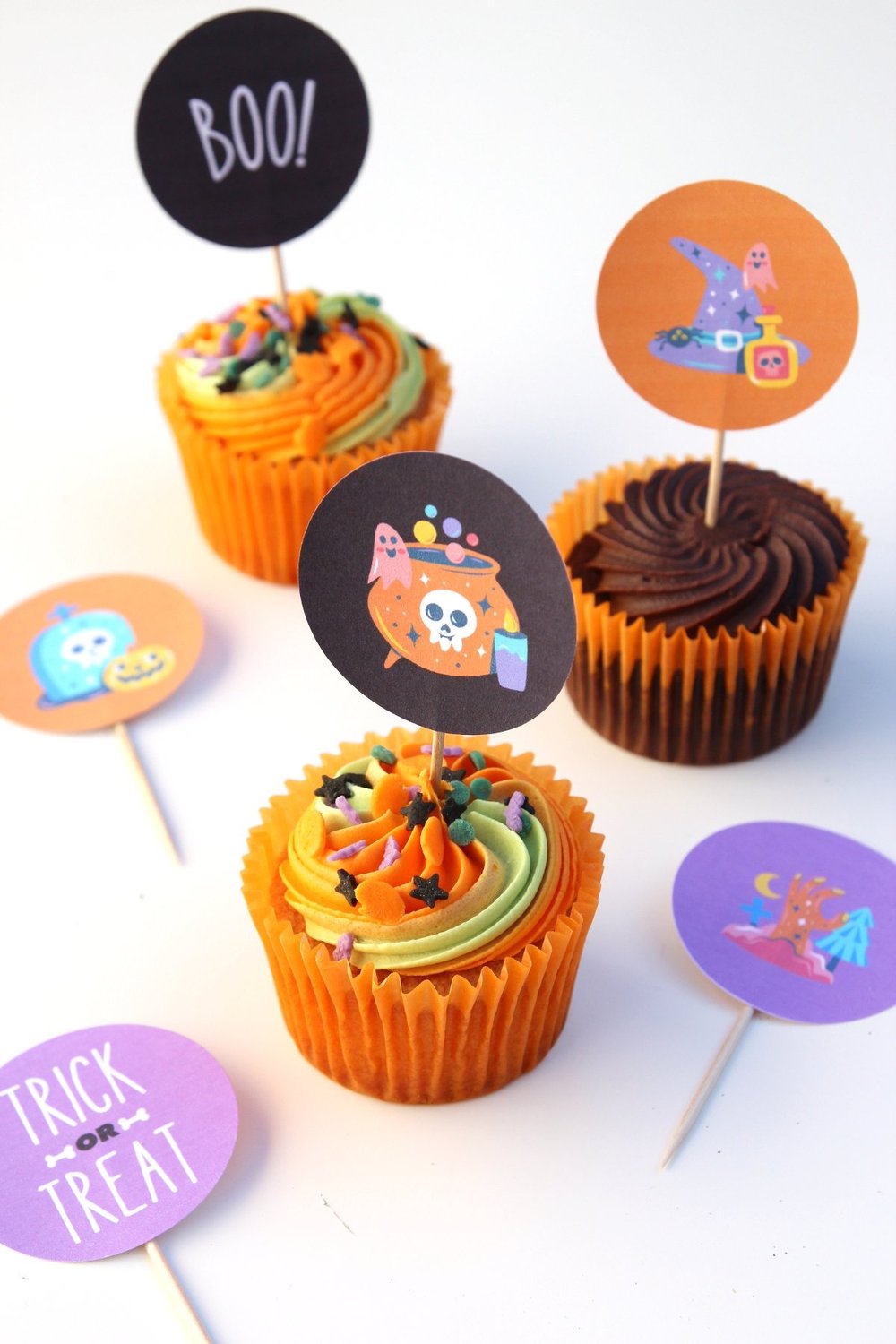 Halloween Cupcake Toppers - Free Printable — Gathering Beauty