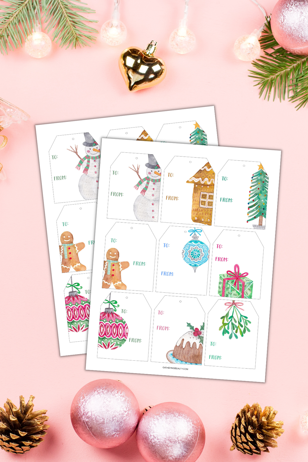 DIY Christmas Gift Tags - Free Printable — Gathering Beauty