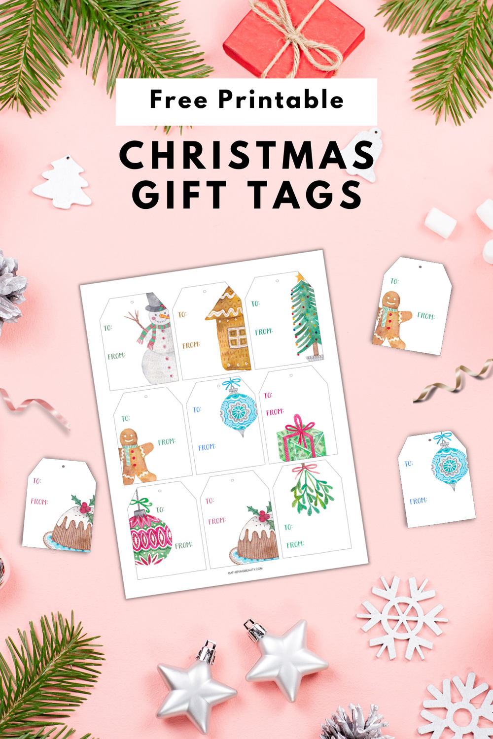 DIY Christmas Gift Tags - Free Printable — Gathering Beauty